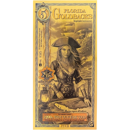 5 Florida Goldback 1/200 oz - Finest Known